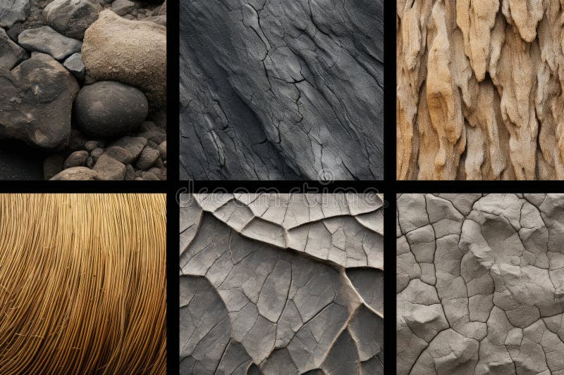 Collage of Natural Textures Colorful Background Stock Illustration ...