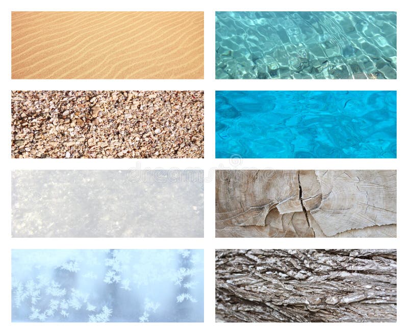Collage with Nature Texture Stock Photo - Image of shore, beige: 19431004