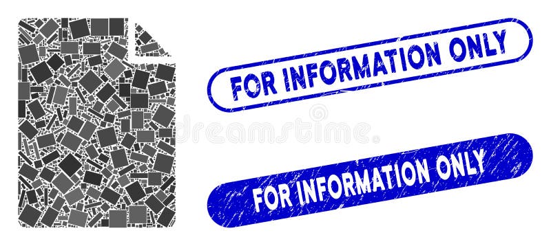 Rectangle Collage New File with Scratched for Information only Stamps ...