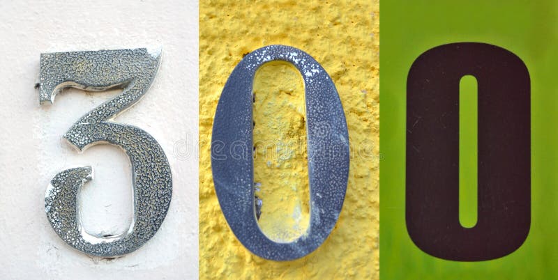 Collage of the Number Three Hundred Stock Image - Image of three ...