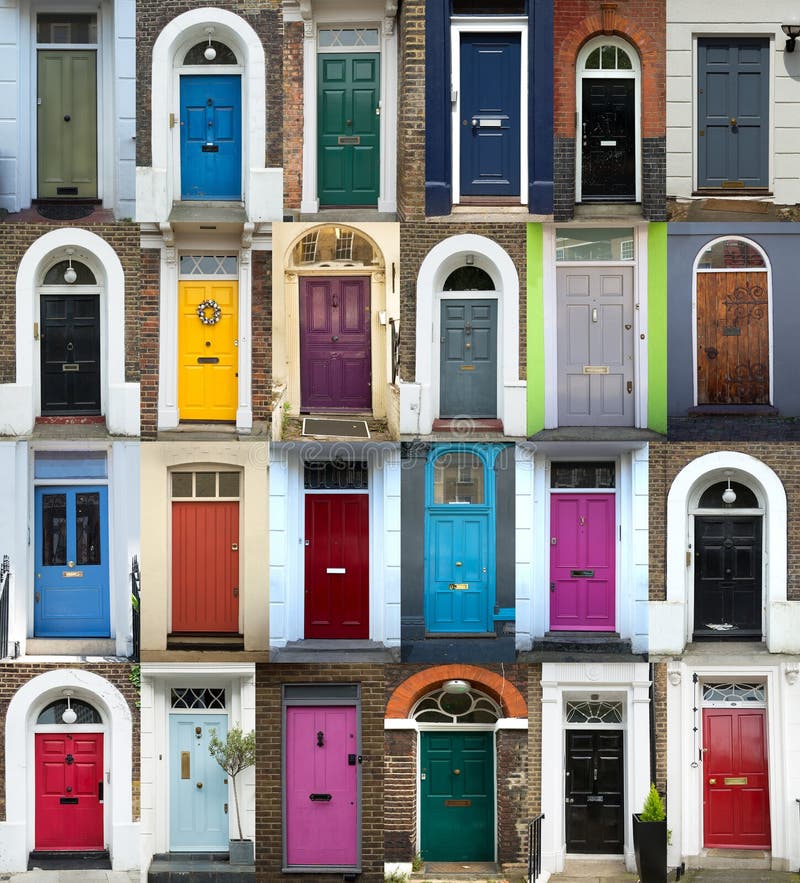 Colorful Doors of Burano Island, Venice, Italy Stock Image - Image of ...