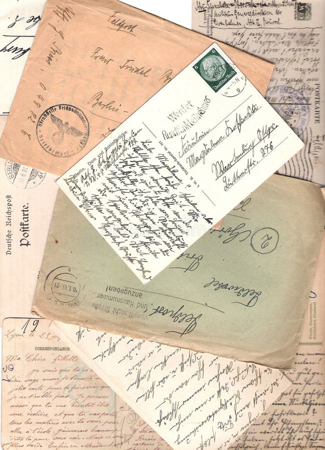 Collage of old letters stock photo. Image of message, mail - 3288348