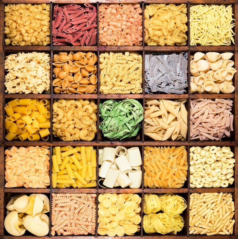 Original Italian Pasta Collage Stock Photo - Image of pasta, gourmet ...
