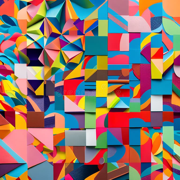 A Collage of Overlapping Paper Textures in Various Colors and Patterns2 ...