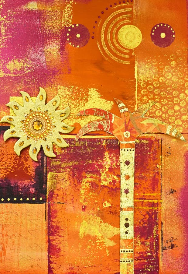 Colorful art collage stock illustration. Illustration of colored - 3130431