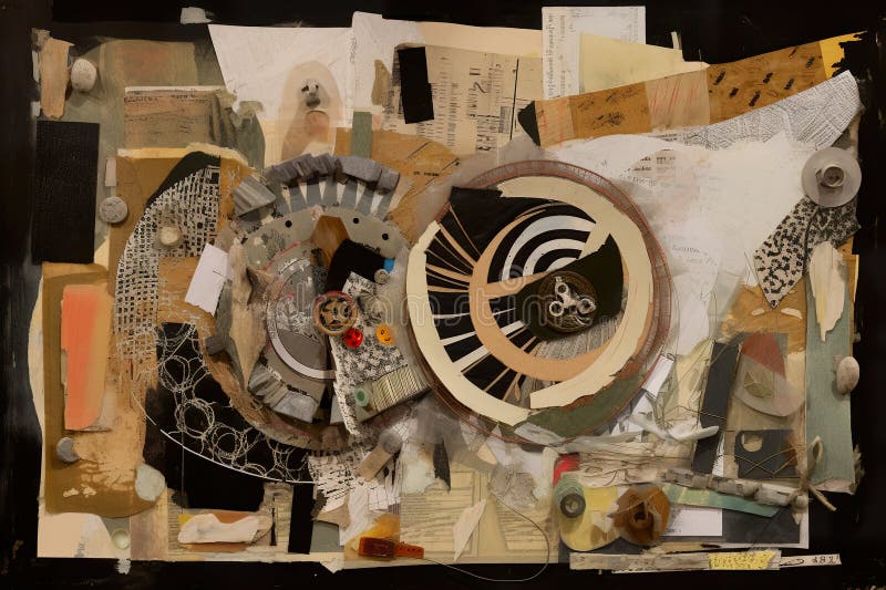 An Abstract Collage of Paper, Scissors, Scissors and Other Items. AI ...