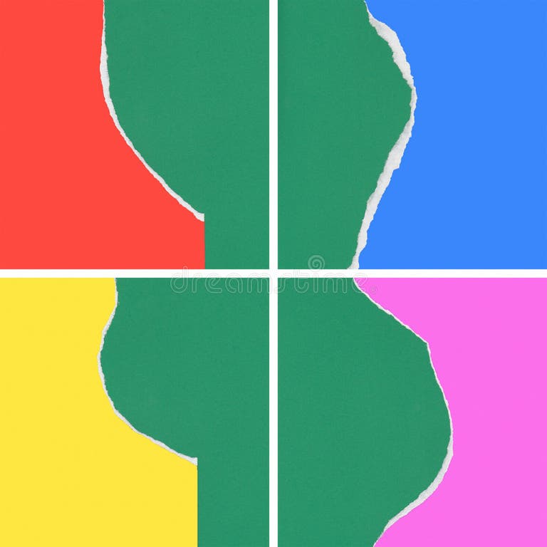 Collage of paper tears stock photo. Image of green, blank - 38726196