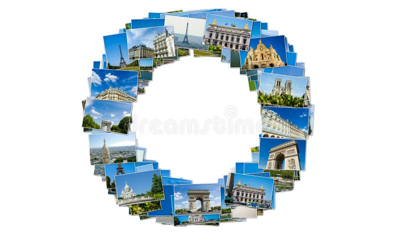 The Collage of Paris Photos Collection Stock Photo - Image of capital ...