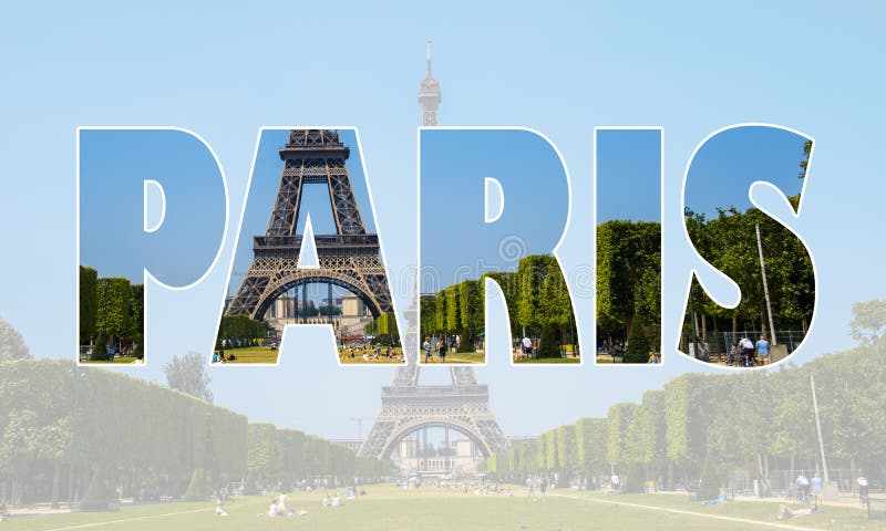 The Collage of Paris Photos Collection Editorial Stock Image - Image of ...