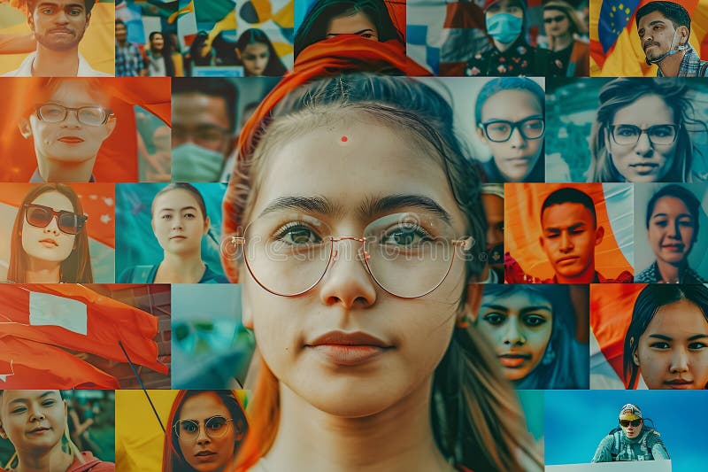 Collage of People from Different Countries and Regions Engaging in ...