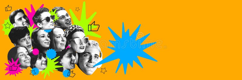 Collage of People Expressing Emotions, Engaging in Conversation ...