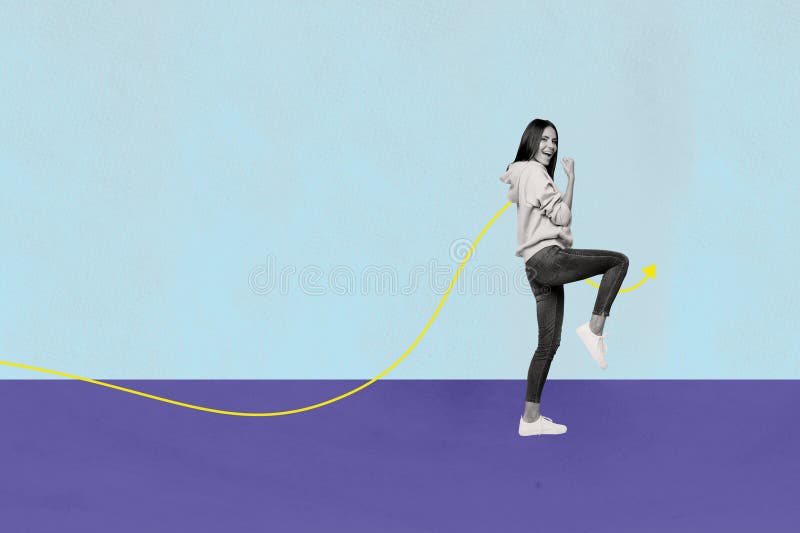 Collage of People Office Tools Arrow Chart Symbolizing Business Growth ...