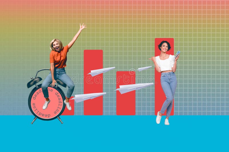 Collage of People Office Tools Arrow Chart Symbolizing Business Growth ...