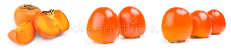 Collection of Kaki on a Isolated White Background Stock Image - Image ...
