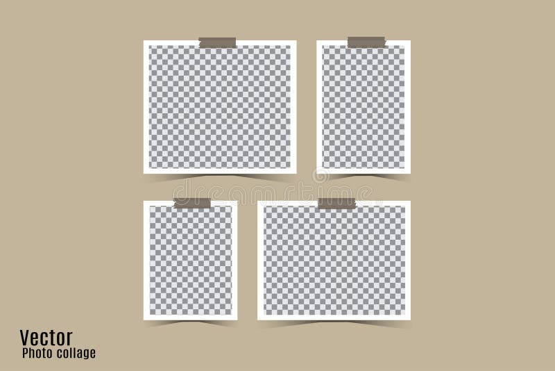 Collage Photo Frame Vector Art Stock Vector - Illustration of square ...
