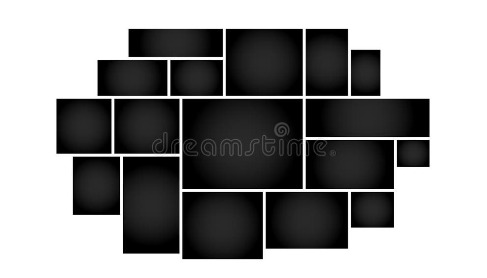 Collage of Photo and Images Aligned Properly Stock Vector ...