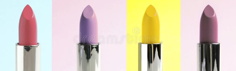 Collage of Lipsticks stock image. Image of isolated - 119646331