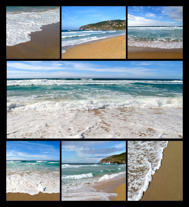 Caribbean beach collage stock image. Image of collage - 23640719