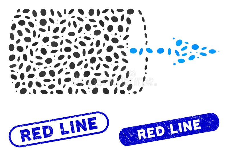 Grunge Let`S Go! Line Stamp with Mosaic Cashflow Icon Stock ...