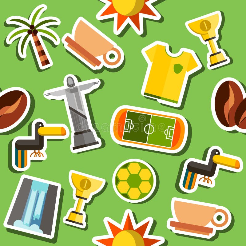 Collage plano del Brasil foto de archivo editorial. Ilustración de ...