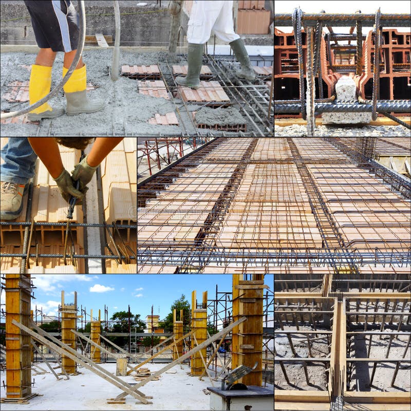 Construction collage stock photo. Image of blocks, architecture - 7123784