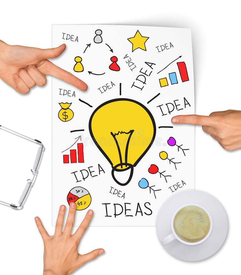 Collage Que Expresa El Concepto De Ideas Creativas Foto de archivo ...