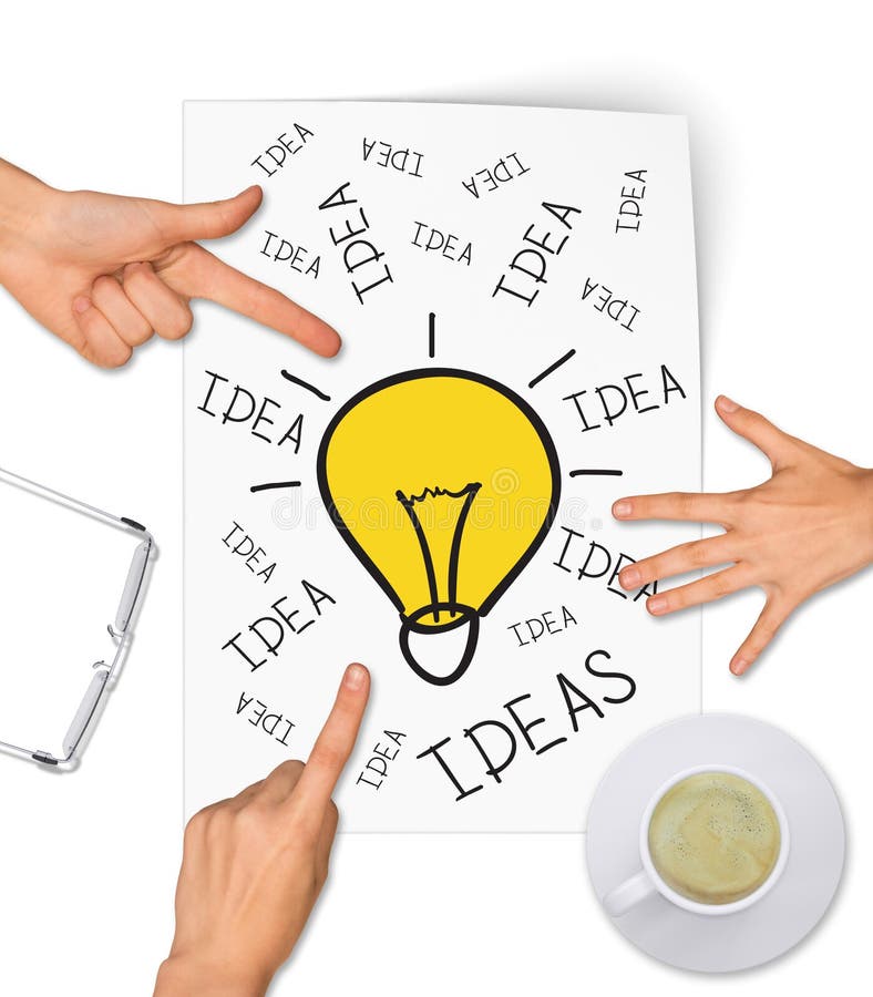 Collage Que Expresa El Concepto De Ideas Creativas Foto de archivo ...