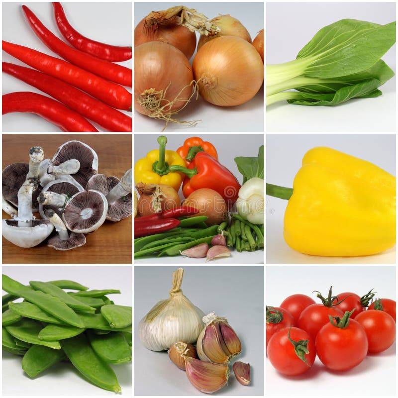 Collage of raw vegetables stock photo. Image of cookery - 19075180
