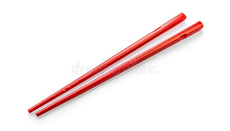 Collage with Red Chopsticks Isolated on White Stock Photo - Image of ...