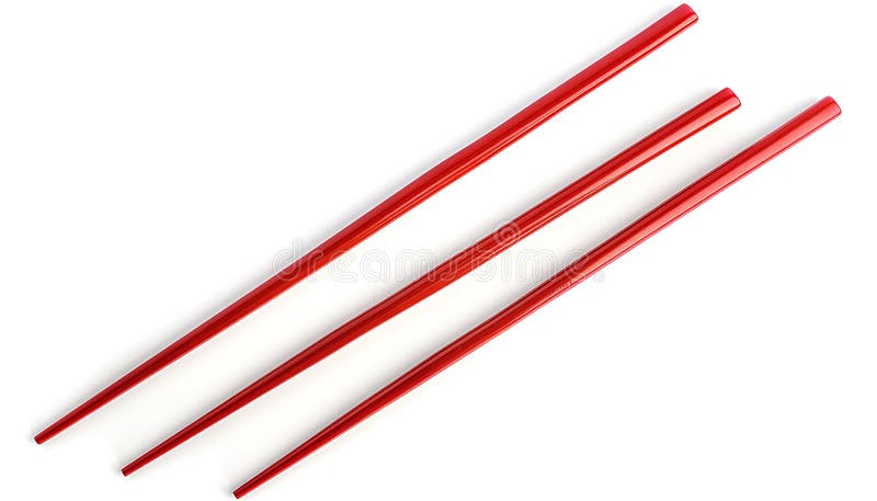 Collage with Red Chopsticks Isolated on White Stock Image - Image of ...