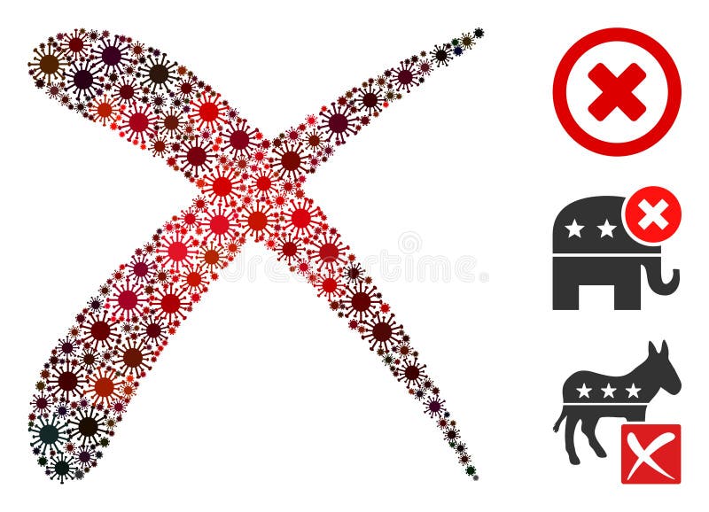 Reject Collage of CoronaVirus Icons Stock Vector - Illustration of ...