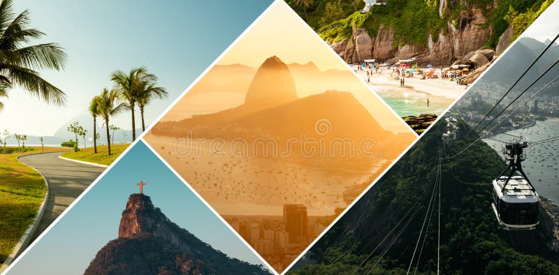 Collage of Rio De Janeiro Travel Stock Image - Image of loaf, joatinga ...