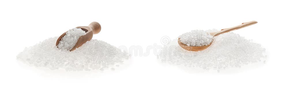 Collage with Salt on White Background, Banner Design Stock Image ...