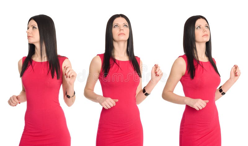 Collage of the same girl stock image. Image of looking - 23336551