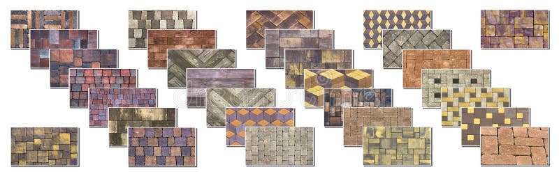 Collage Sample of Concrete Paving Slab for Laying Tracks Stock Photo ...