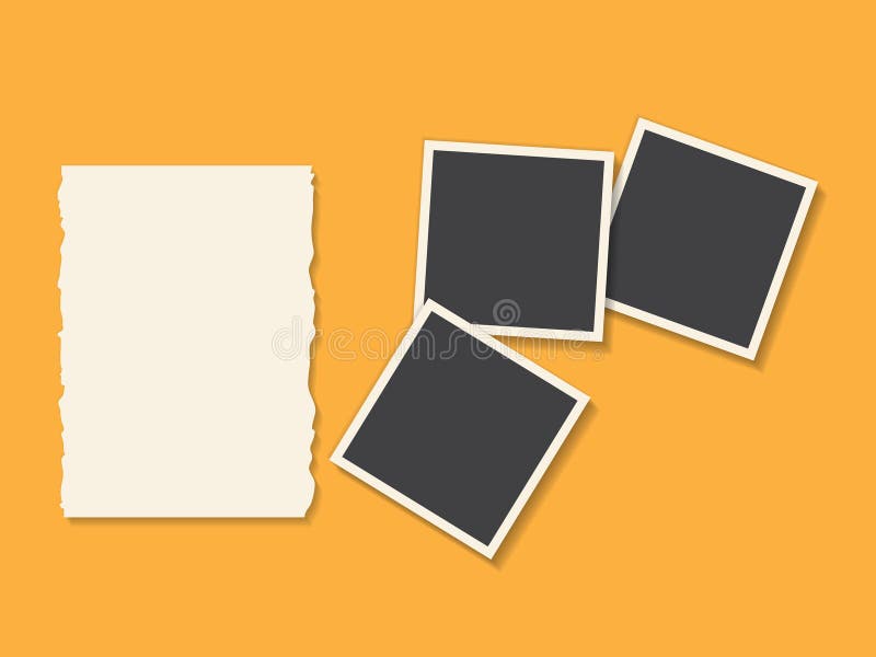 Collage Satellite Rectangle Photo Frame Template with Text Space Stock ...