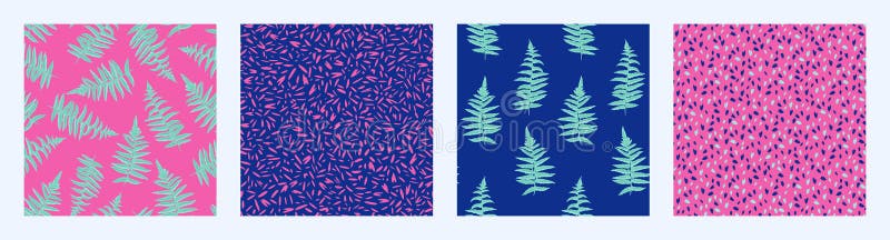 Creative Leaves Branches Fern, Abstract Texture Drops, Spots, Dot ...