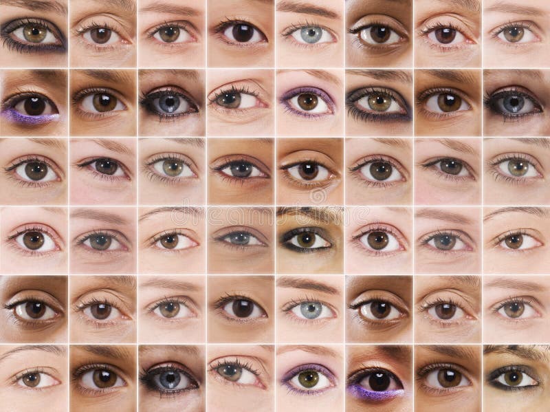 Collage Set of Women Eyes stock image. Image of interracial - 31834659