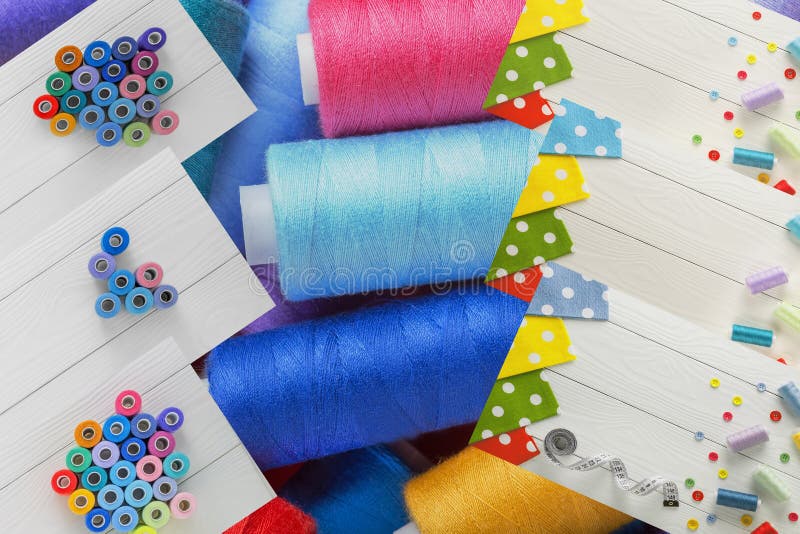 Collage with Sewing Supplies Stock Photo - Image of measurement, idea ...