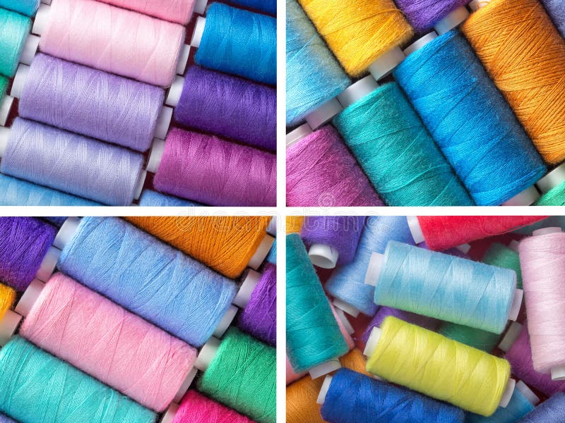 Collage with Sewing Supplies Stock Photo - Image of measurement, idea ...