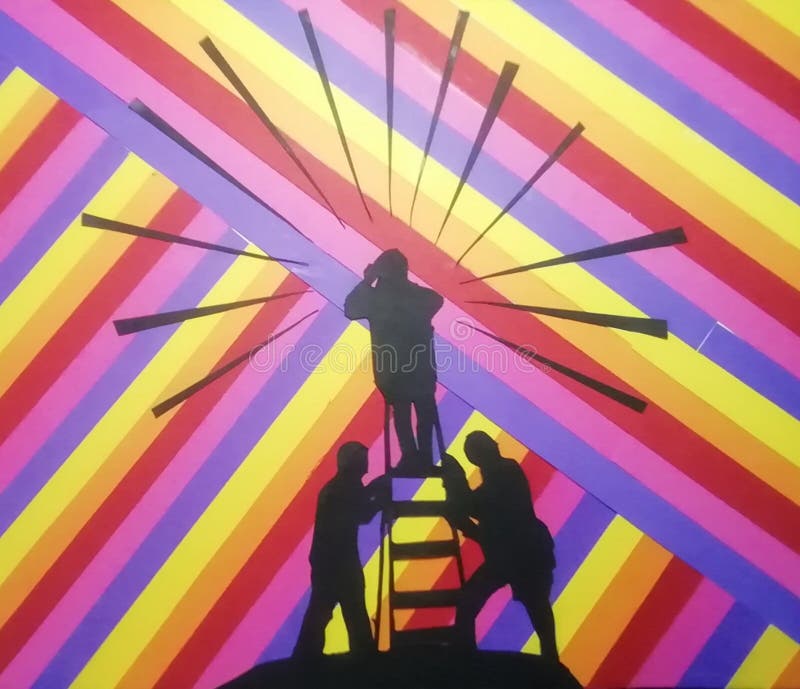 The Shadow of Two People Made Heart Symbol. Stock Photo - Image of ...