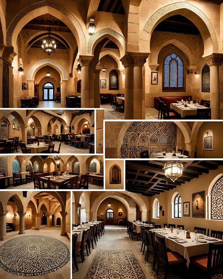 Collage of Traditional Middle Eastern or Arab Dish Stock Photo - Image ...