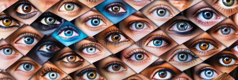 Collage Showcasing Varied Eyes, Symbolizing Observation, Vision, and ...