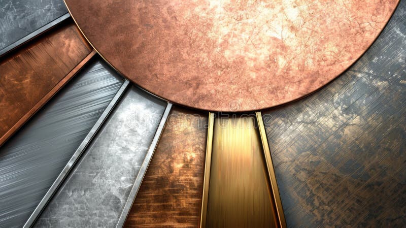 A Collage Showcasing a Variety of Metallic Textures in Different Hues ...