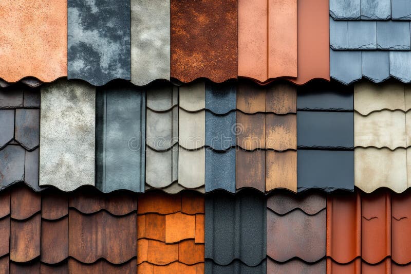 Collage Showcasing Various Roof Covering Samples from Different ...