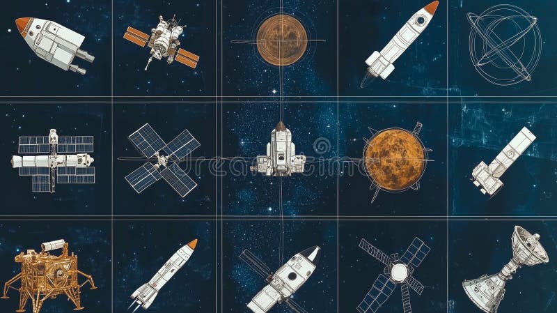 Various Spacecraft Stock Illustrations – 976 Various Spacecraft Stock ...