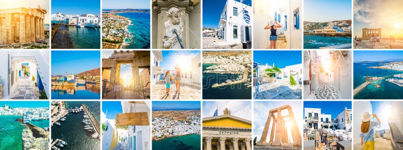 Collage of Sights of Greece Stock Image - Image of landscape, history ...