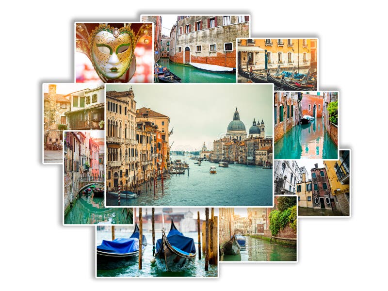 Collage of Sights of Venice Stock Photo - Image of cityscape, european ...