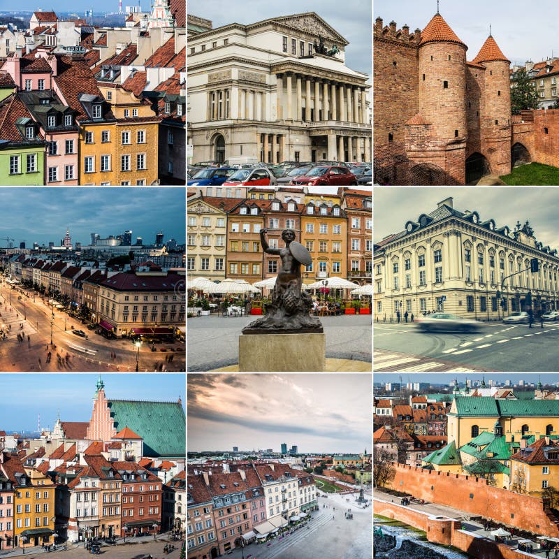 Collage from Warsaw stock image. Image of antique, royal - 50750869