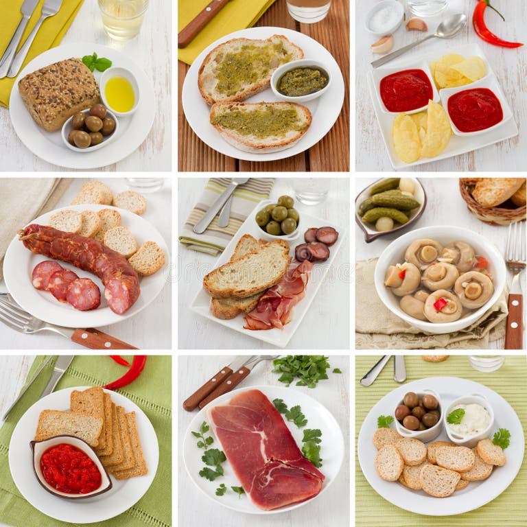 Collage of snack stock image. Image of appetizer, fast - 27783387
